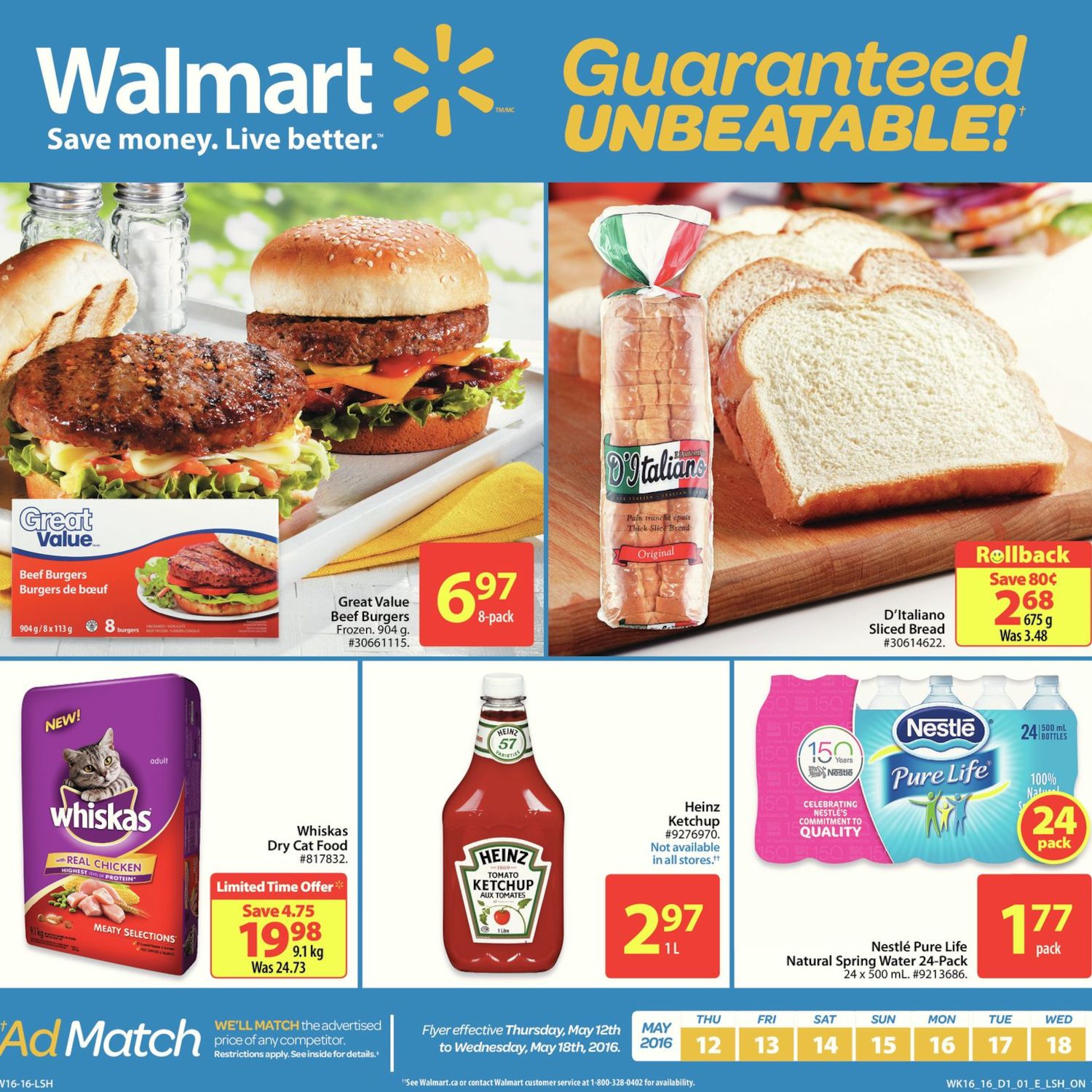 Walmart Weekly Flyer - Weekly - Guaranteed Unbeatable! - May 12 – 18 ...