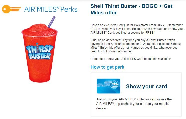 Shell - Thirst Buster (slurpee) BOGO + Bonus 5 Air Miles - RedFlagDeals ...