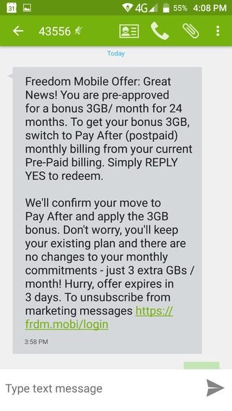 Warning, A scam from fake freedom mobile! - RedFlagDeals.com Forums