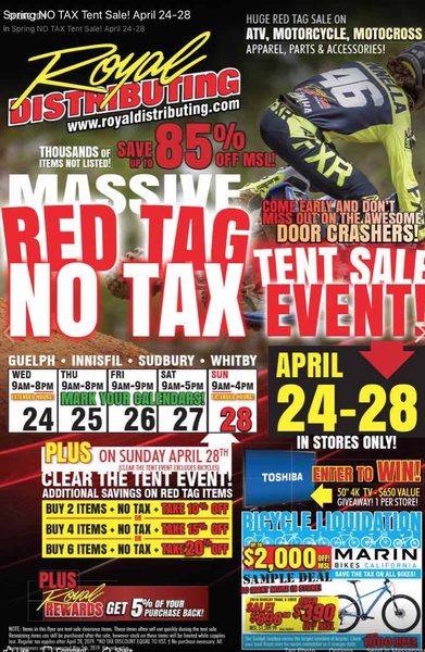 [Royal Distributing] Royal Famous No Tax Tent Sale, April 24-28 ...