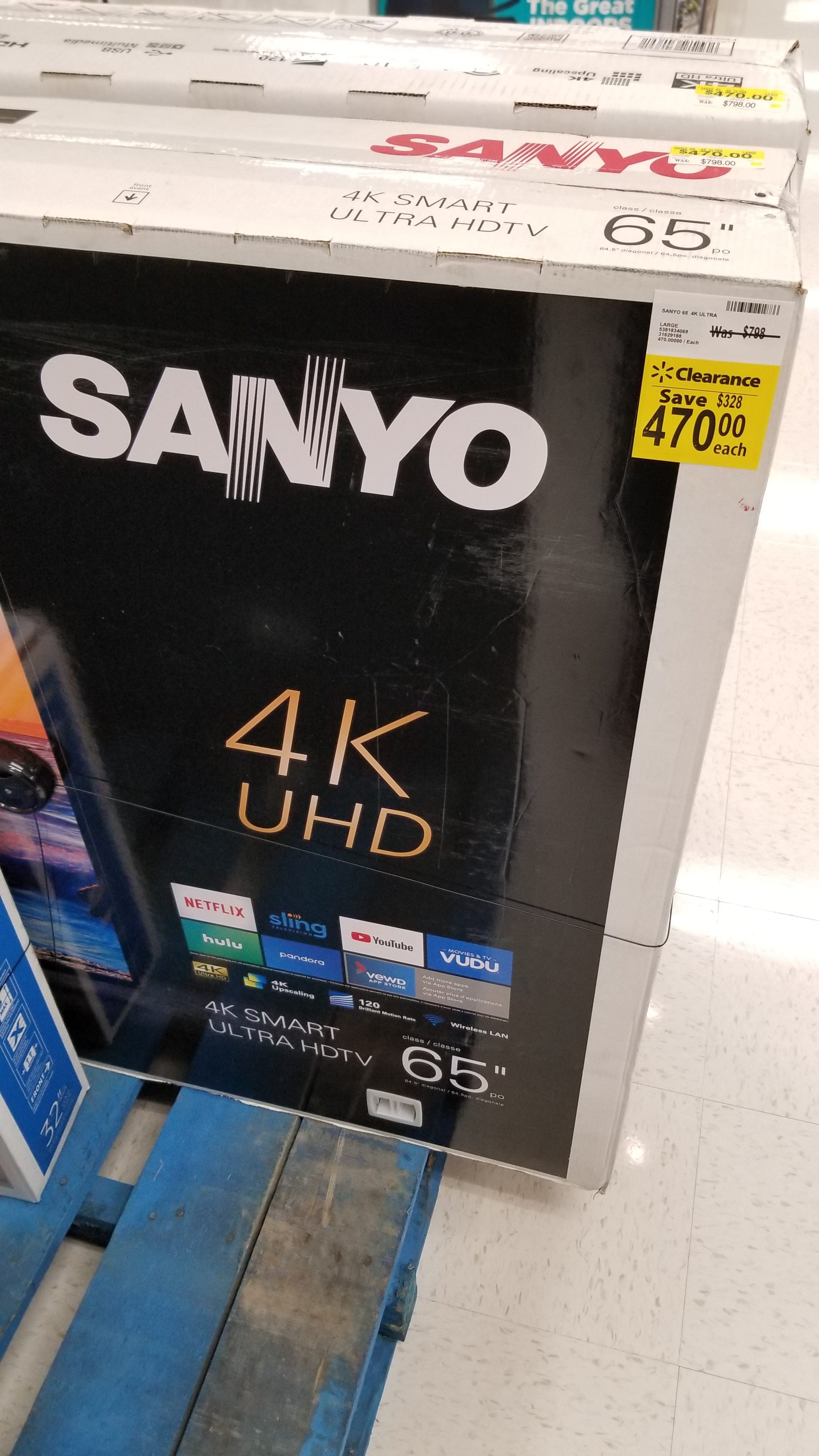 [Walmart] Metrotown Clearance - Sanyo 65" 4K $470, Pacman Arcade $100 ...
