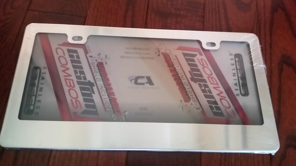 [Dollarama] Custom Combos Stainless Steel Car License Plate Cover ...