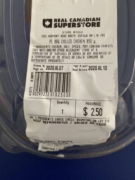 [Real Canadian Superstore] PC BBQ Chilled Whole Chicken $2.50 (Oshawa ...