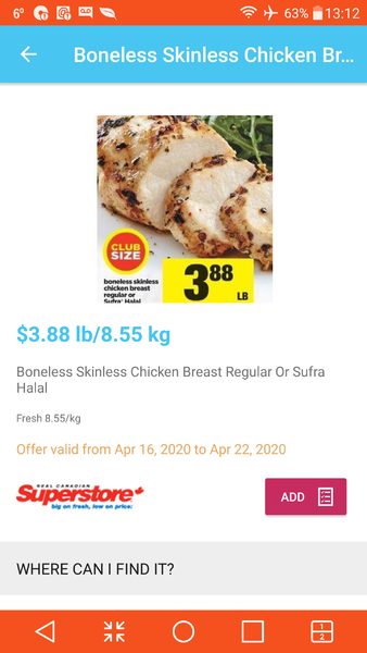 [Real Canadian Superstore] Superstore: Boneless skinless chicken breast ...