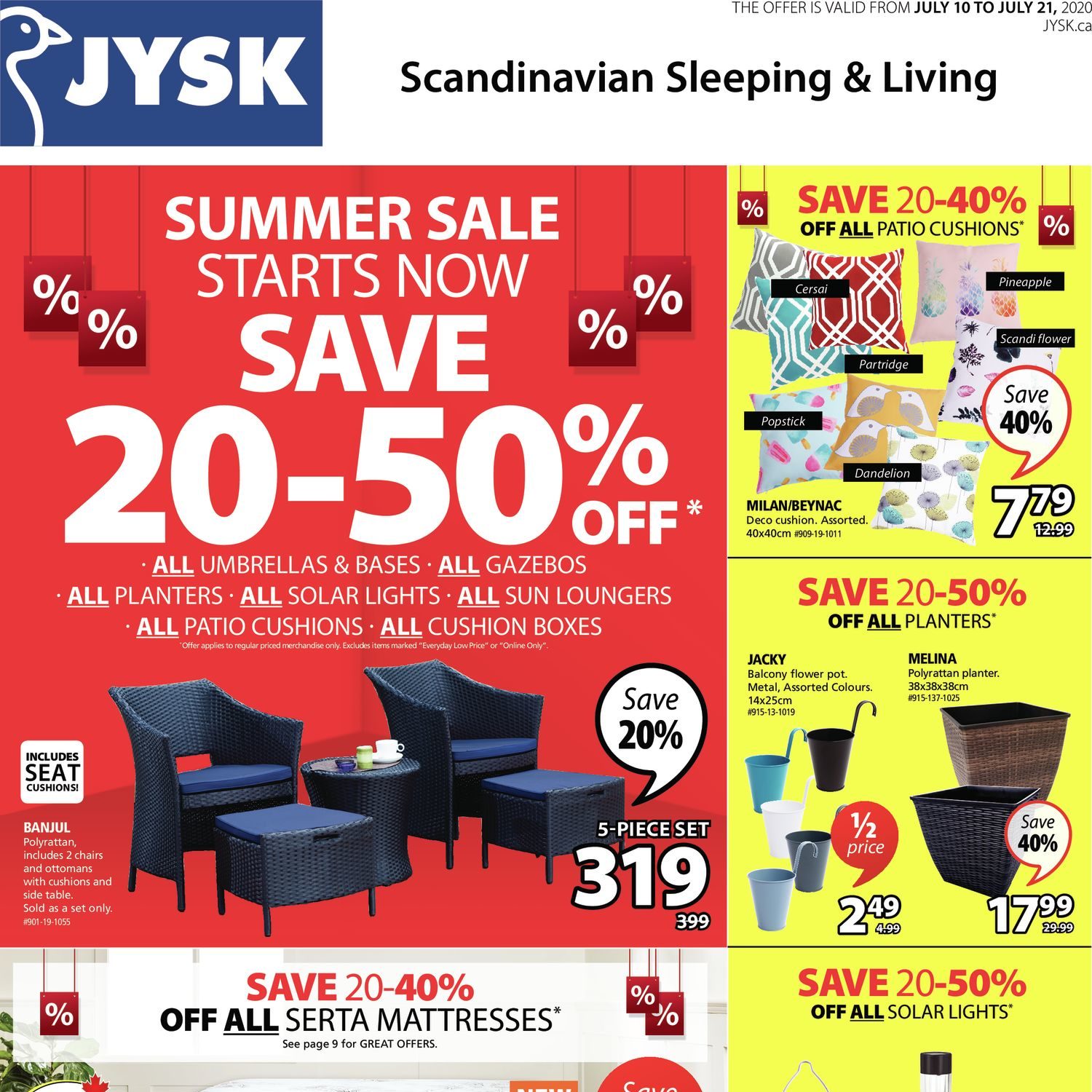 JYSK Weekly Flyer - Summer Sale - Jul 10 – 21 - RedFlagDeals.com