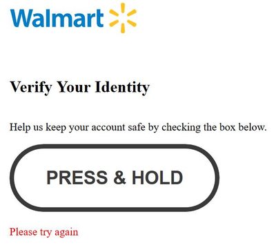 Walmart.ca - Verify Identity - PRESS & HOLD Problems? - RedFlagDeals ...