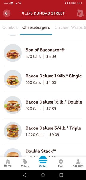 [Wendy's] Bacon Deluxe 1/4lb Single With Cheese $4 (Approx reg $6.49 to ...