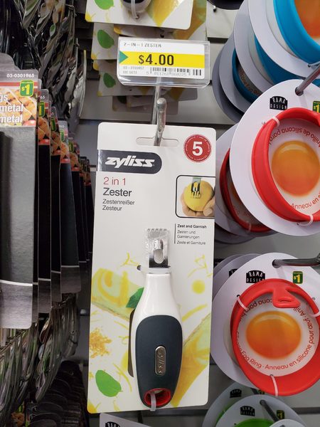 [Dollarama] Zyliss 2 in 1 Zester, White - $4 - RedFlagDeals.com Forums