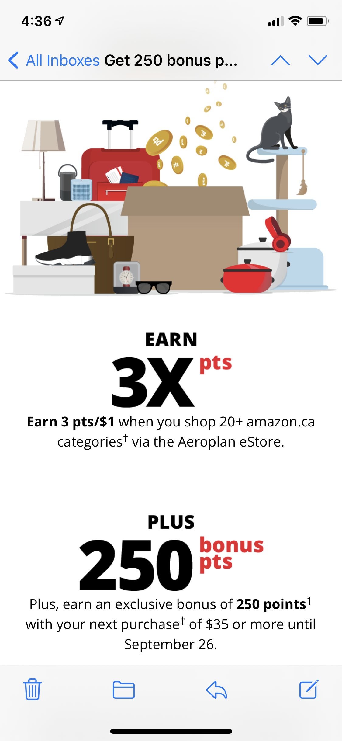 [Aeroplan] Shop with two great offers until September 26 Amazon.ca(3x ...