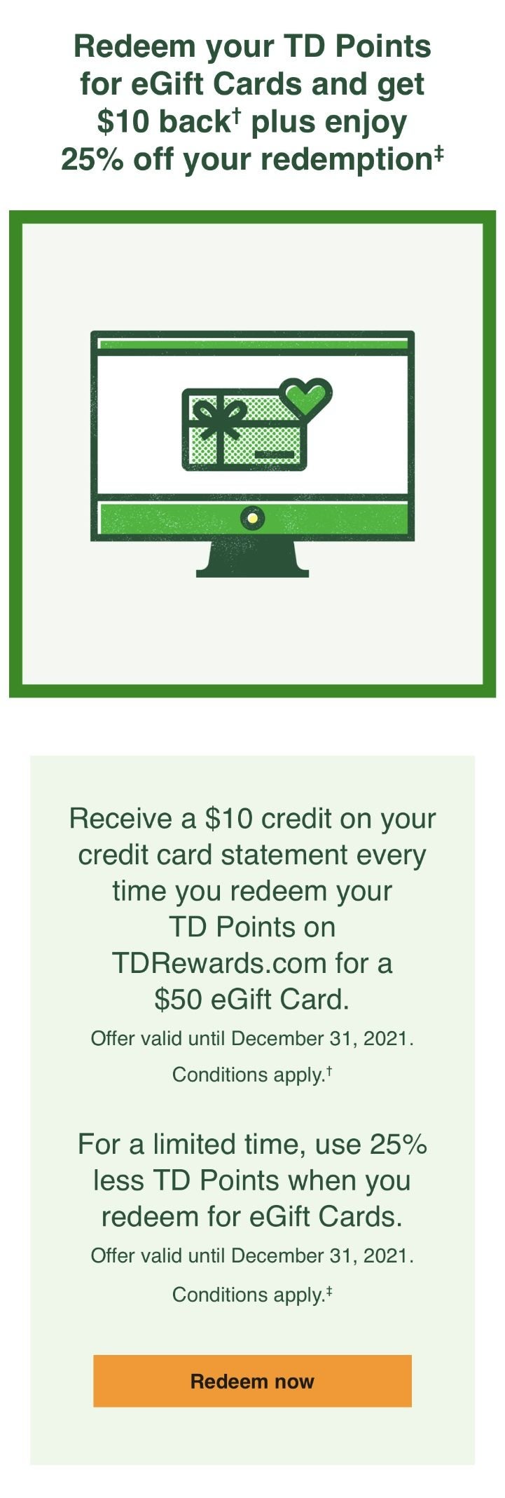 [TD Bank] TDRewards: Redeem your TD Points for $50 eGift Cards and get ...