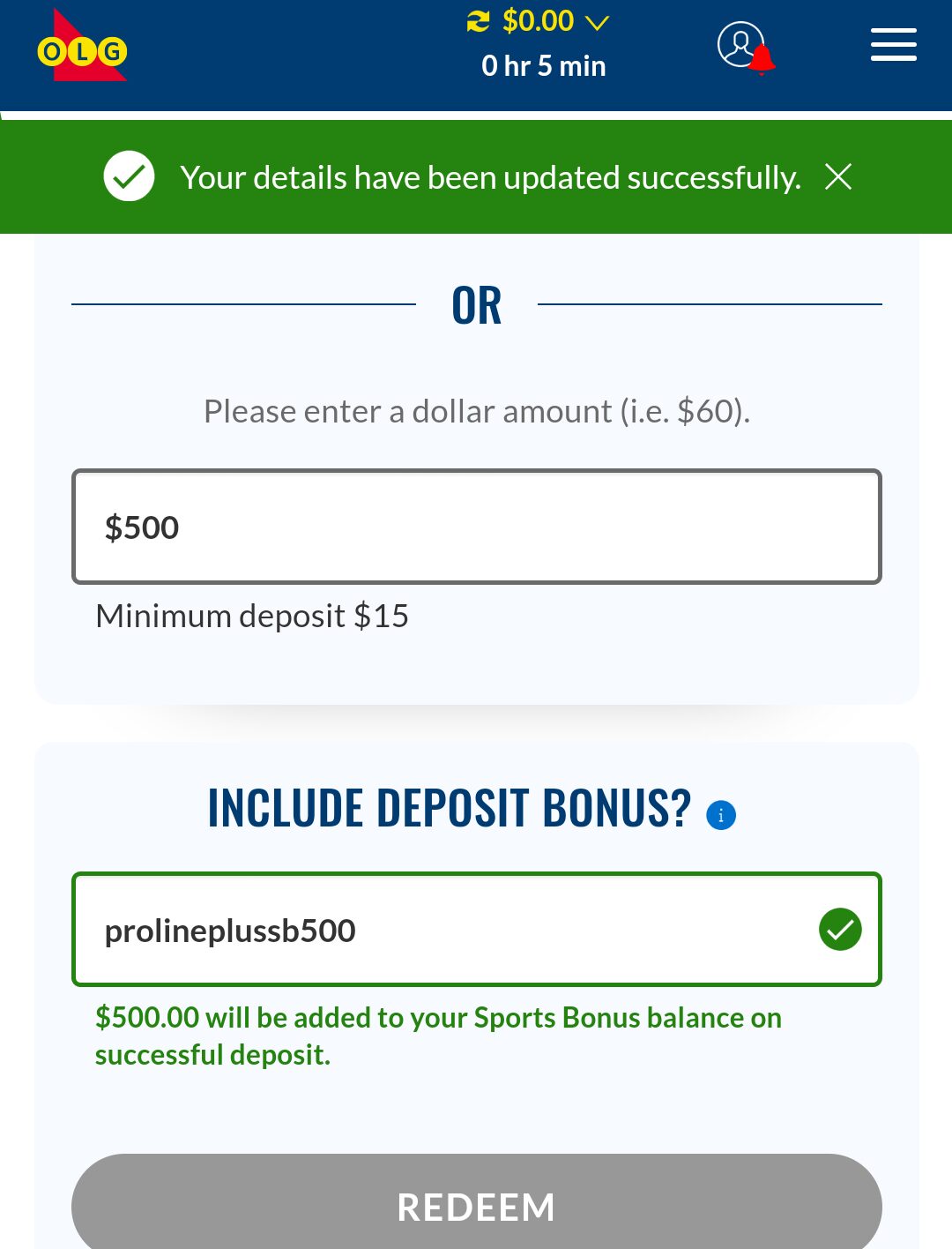 [OLG Proline+] Free $500 Bonus Deposit Match on OLG Proline+ (Ontario ...