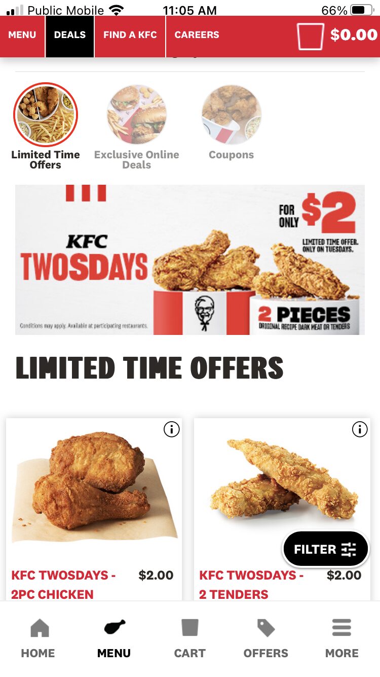 [KFC] KFC $2 Tuesdays in Calgary. 2 pieces or tenders - RedFlagDeals ...