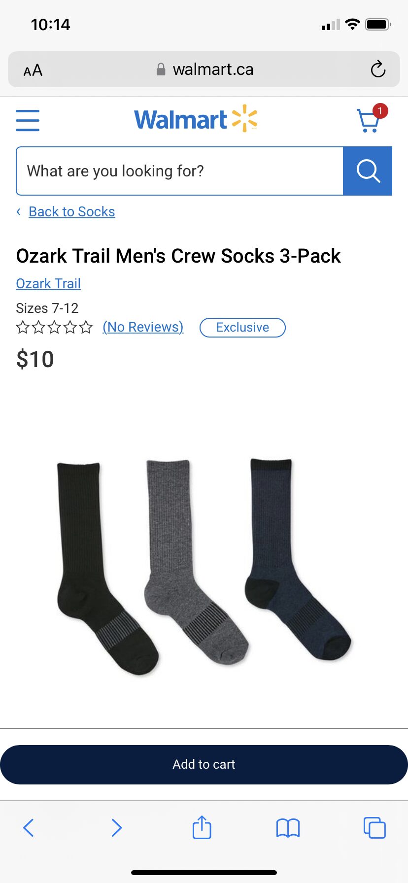 [Walmart] Ozark Trail Men's Crew Socks 3-Pack - 3$ - RedFlagDeals.com ...