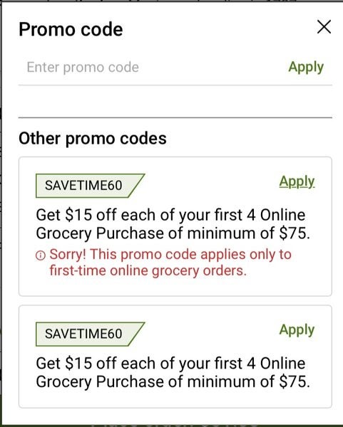 [Walmart] Walmart Canada Online Grocery Promo Code for existing ...