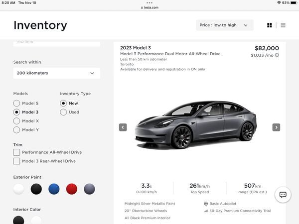 High Inventory of Used Tesla Model 3 for Sale - Page 14 - RedFlagDeals ...
