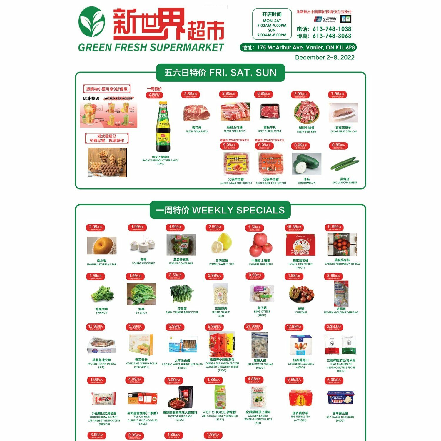 Green Fresh Supermarket Weekly Flyer - Weekly Specials - Dec 2 – 8 ...
