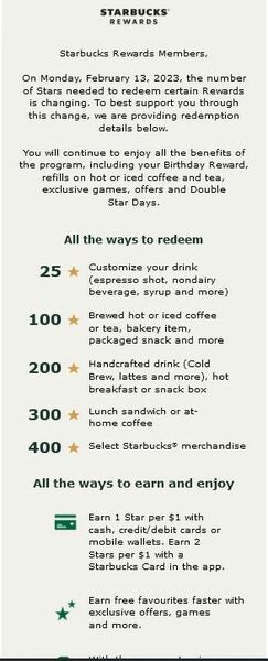 [Starbucks] Redeem Starbucks Stars Over Weekend; Free Coffee Stars ...