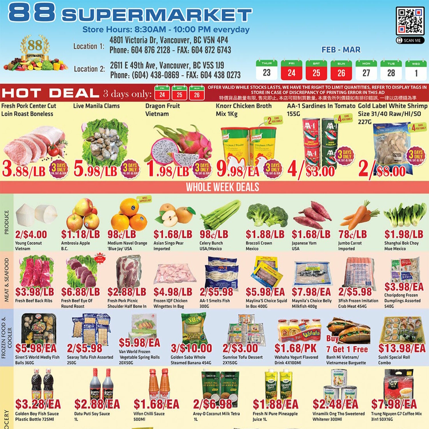 88 Supermarket Weekly Flyer - Weekly Specials - Feb 23 – Mar 1 ...
