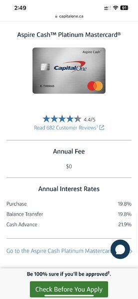 Capital One - SMART REWARDS™ MASTERCARD® $0 annual fees - RedFlagDeals ...
