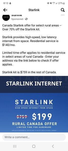 [Starlink] Now $199 for rural Can..Starlink Sale: CANADA LIMITED TIME OFFER $350 FOR HARDWARE ...