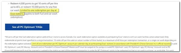 Esso shady worded promotion - Redeem 4k for 10cents off per litre (not ...