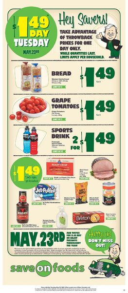 [Save On Foods] (Western Canada) $1.49 Tuesday (May 23 Only ...