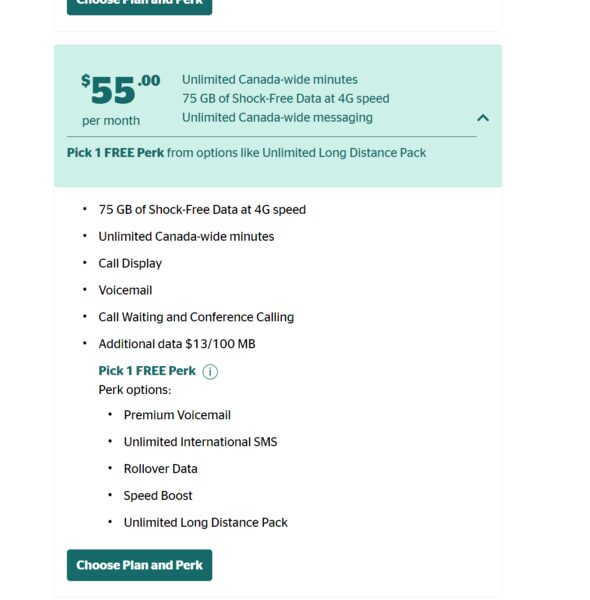 [Koodo] [YMMV] Koodo $55/month for 75gb LTE data and 1 perk ...