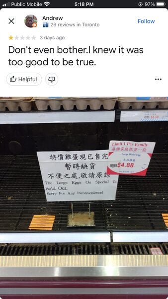 [No Frills] Ontario: GrayRidge or Prestige 18pk Large White Eggs $3.99 ...