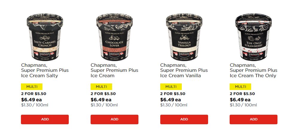 [Real Canadian Superstore] West: Chapman's Super Premium Plus Ice Cream ...
