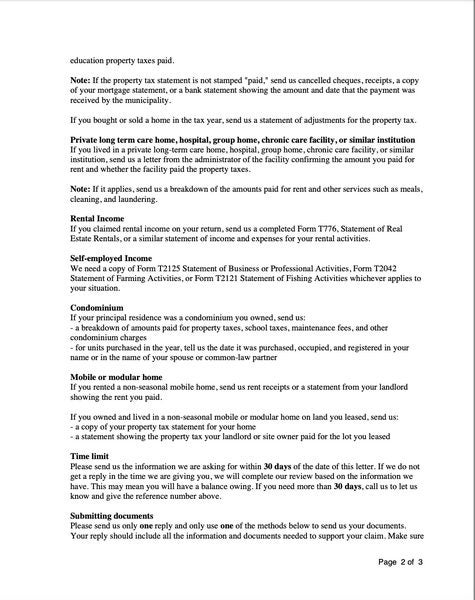 Review letter from CRA - RedFlagDeals.com Forums