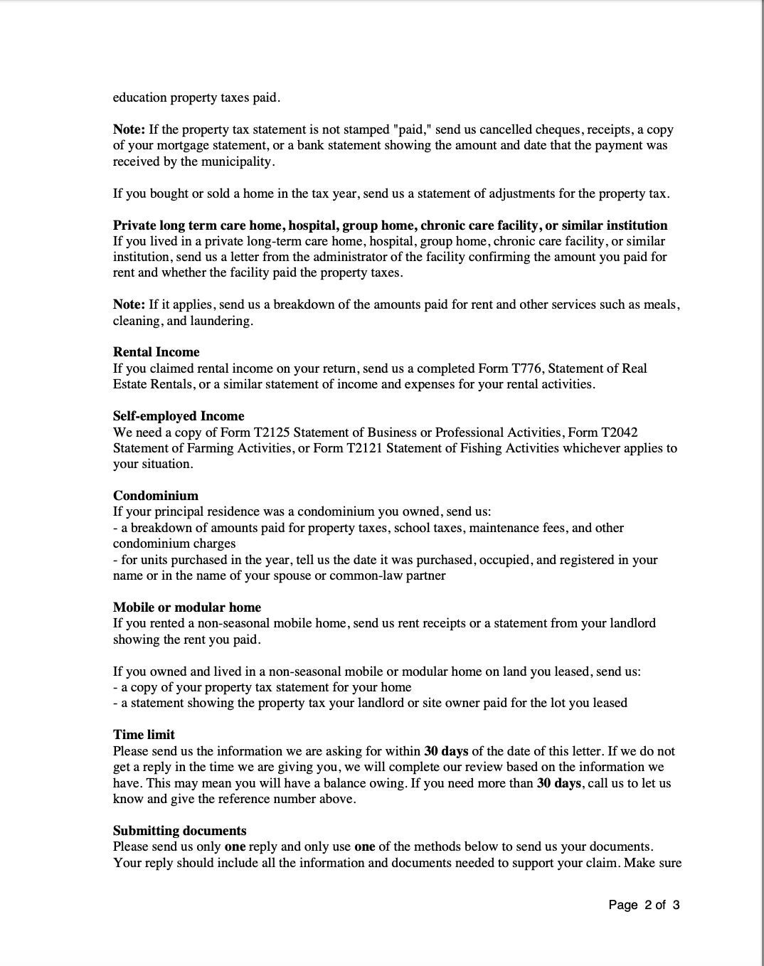 Review letter from CRA - RedFlagDeals.com Forums