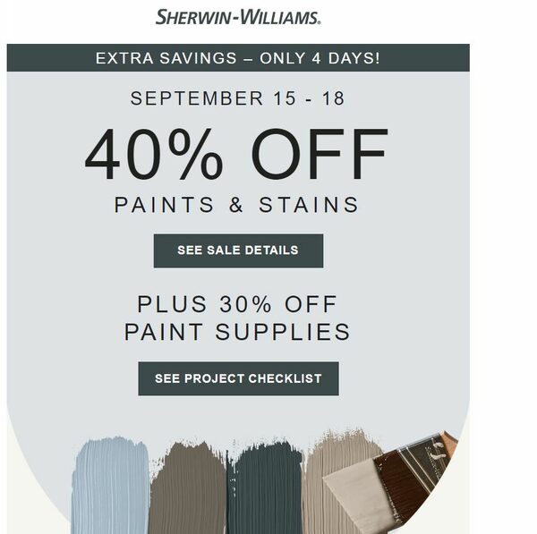 [Sherwin-Williams] 40% Off Paints & Stains - RedFlagDeals.com Forums