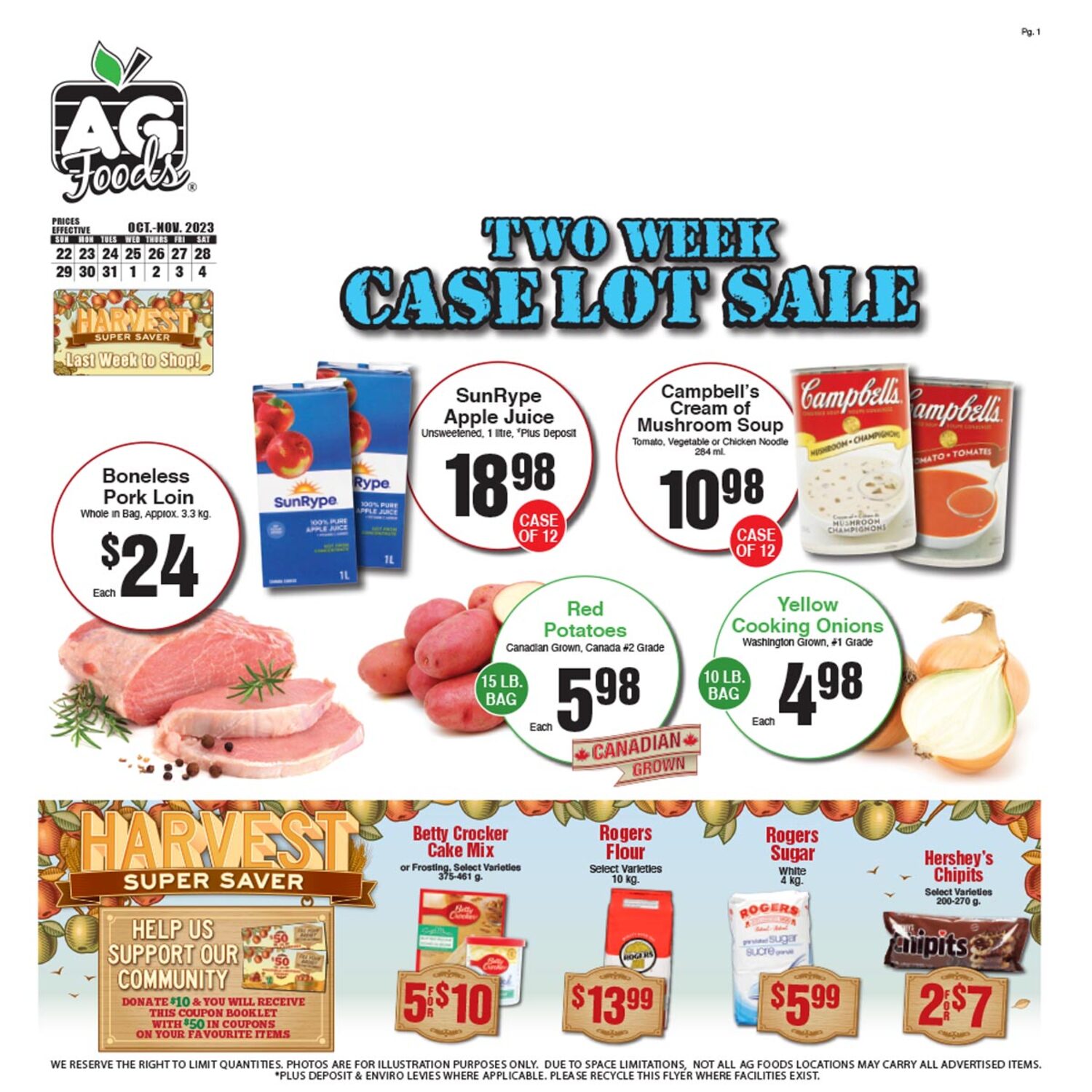 AG Foods Weekly Flyer - Two Week Case Lot Sale - Oct 22 – Nov 4 ...