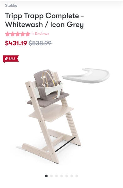 [Snuggle Bugz] Stokke Tripp Trapp Complete Whitewash/Icon Grey - $431. ...