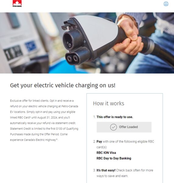 [Petro Canada] YMMV, Free EV Charging Up to $100 with Eligible RBC ...