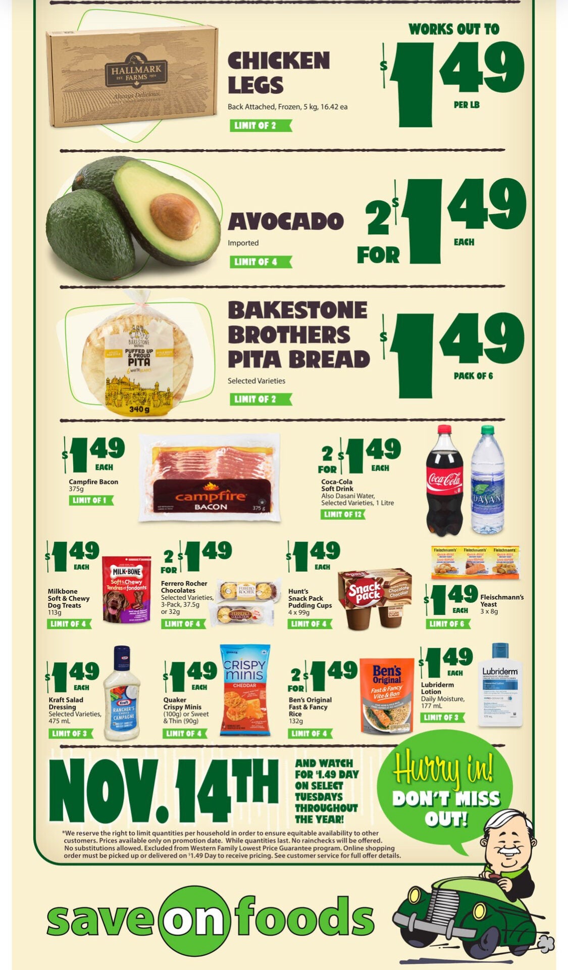 [Save On Foods] $1.49 Day Tuesday November 14 - RedFlagDeals.com Forums