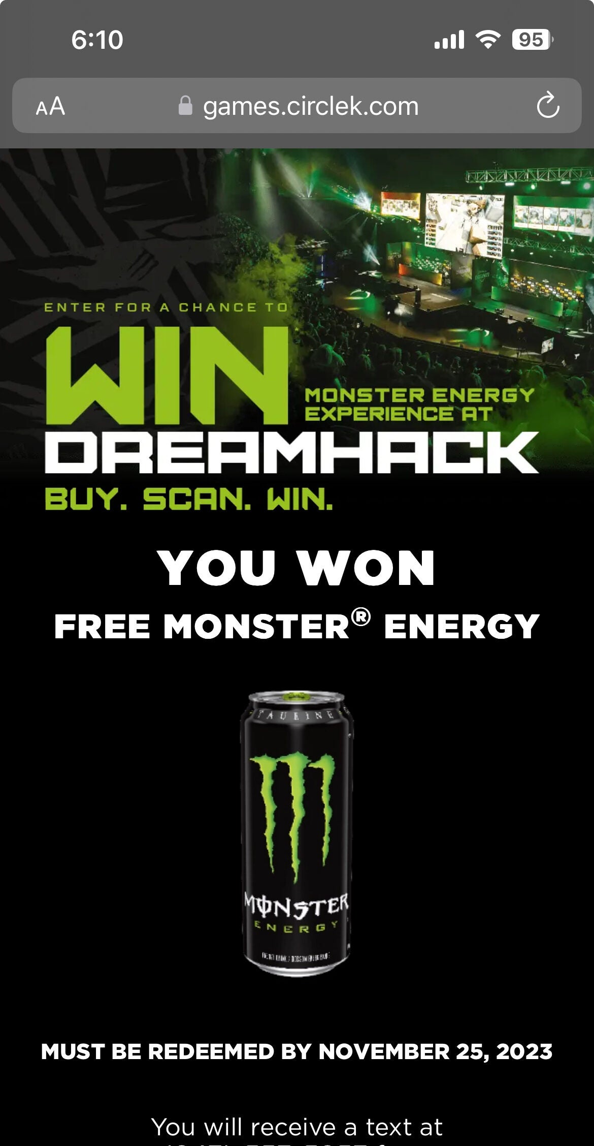[Daily] 2024/01/08 Circle K Win a Monster Energy Experience @ DREAMHACK ...