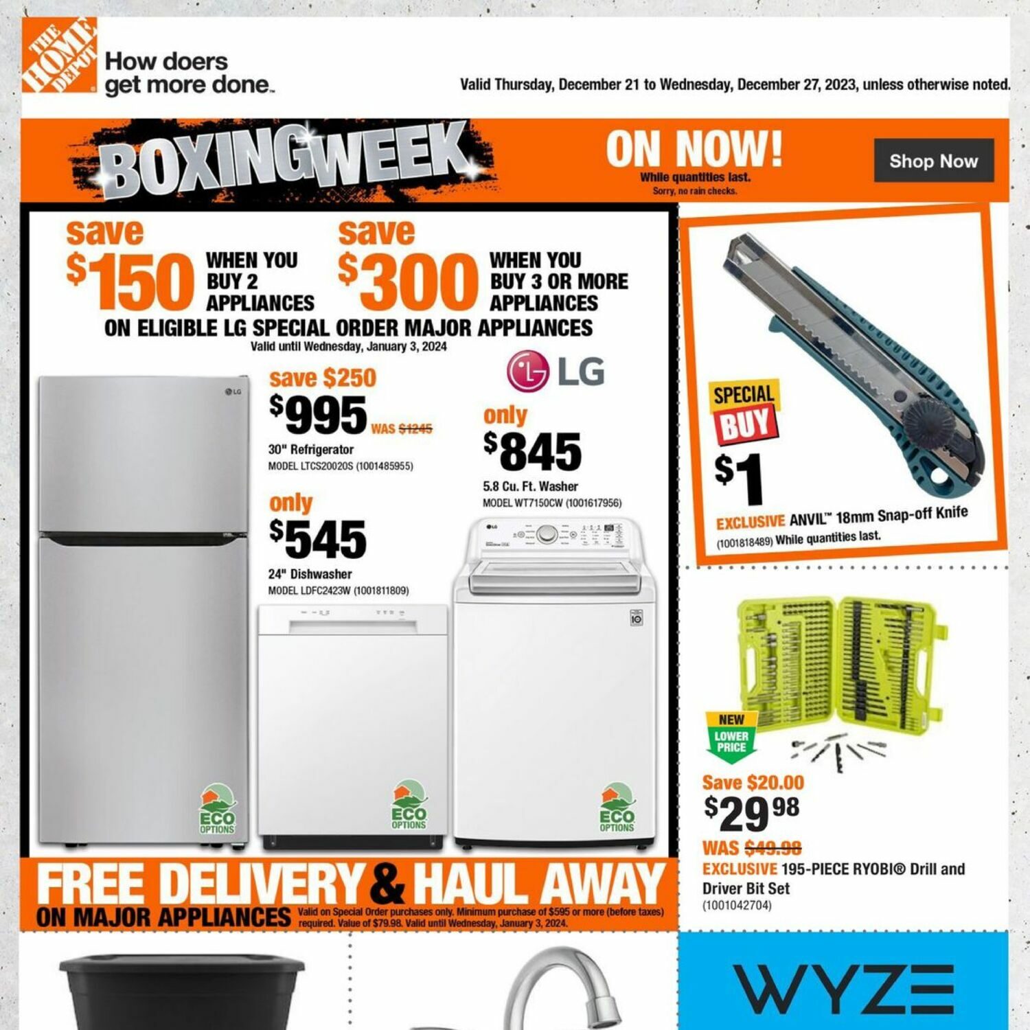 Home Depot Weekly Flyer - Weekly Deals - Boxing Week On Now (West ...