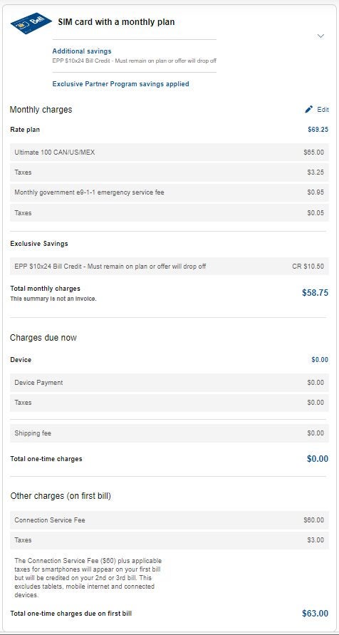 [Bell] Bell EPP Plan - Ultimate Plan - CAN/US/MEX - 100GB / 5G+ for $55 ...