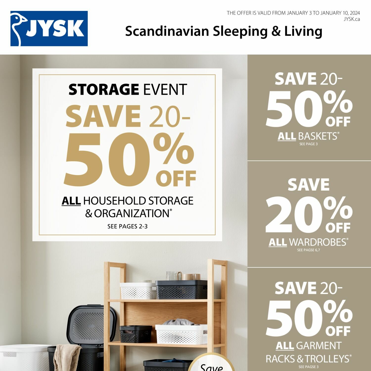 JYSK Weekly Flyer - Weekly Deals - Storage Event - Jan 3 – 10 ...