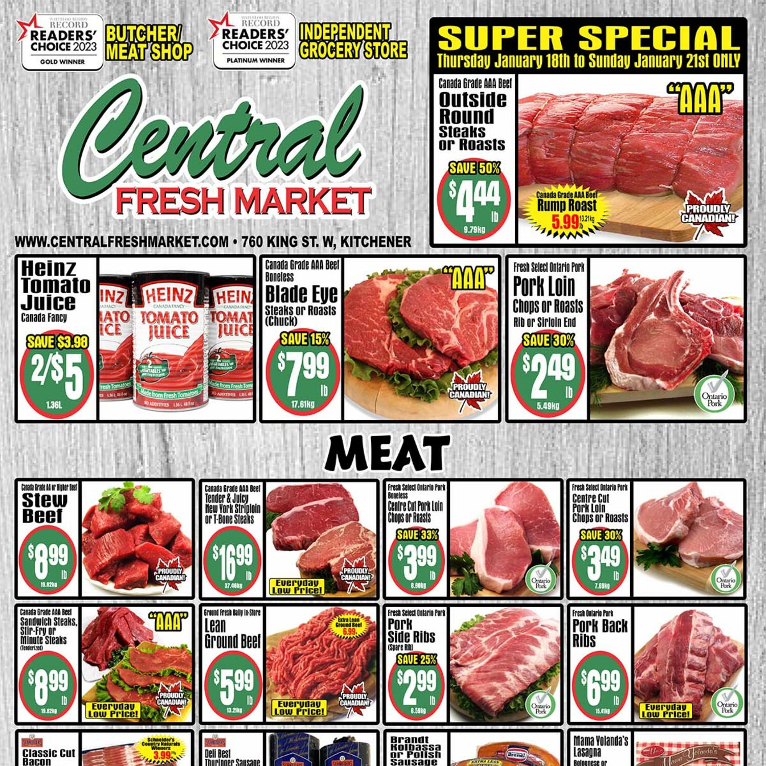 Central Fresh Market Weekly Flyer - Weekly Specials - Jan 18 – 25 ...