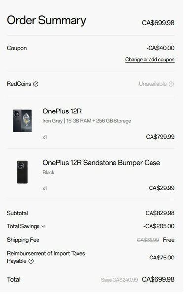 [OnePlus] OnePlus 12R starting at $669 + $150 trade-in credit ANY PHONE ...