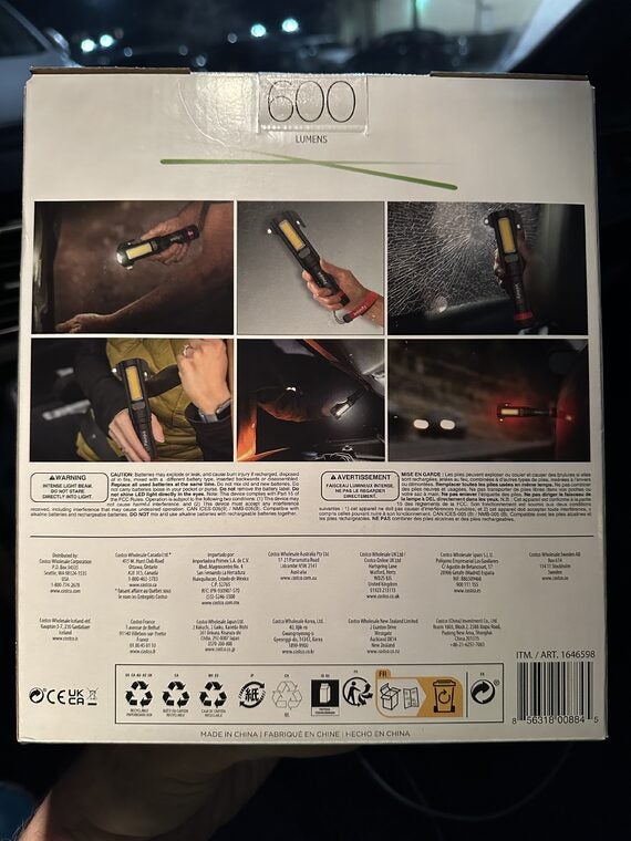 [Costco] Infinity X1 600 Lumen Auto Light with Emergency Tool 2-pack $9 ...