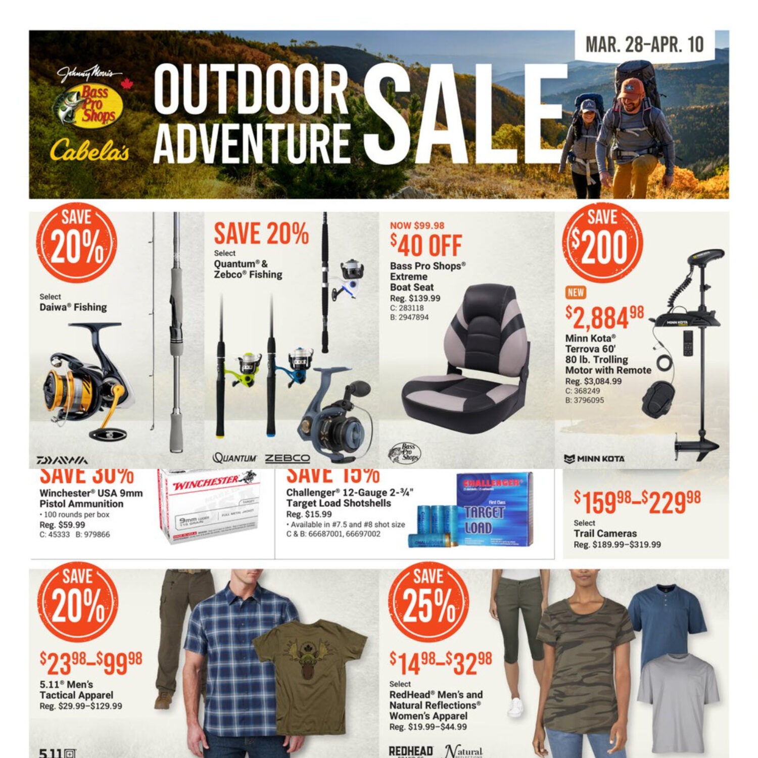 Bass Pro Shops Weekly Flyer - Outdoor Adventure Sale - Mar 28 – Apr 10 ...