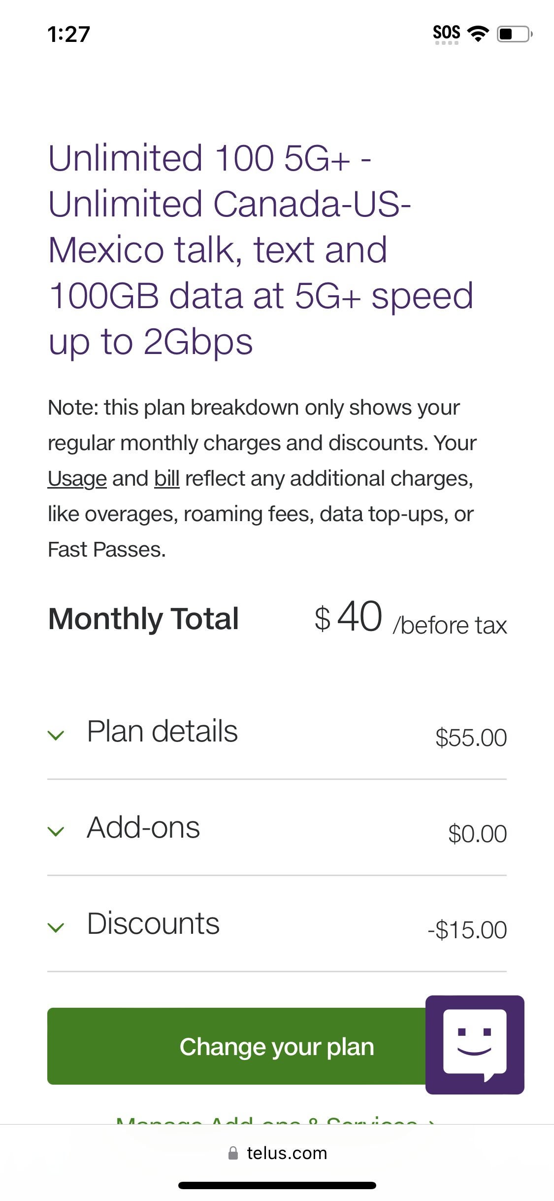 [Telus] $30 for Unlimited 75 5G+ CA/US Wireless Plan on 4+ lines $45 ...