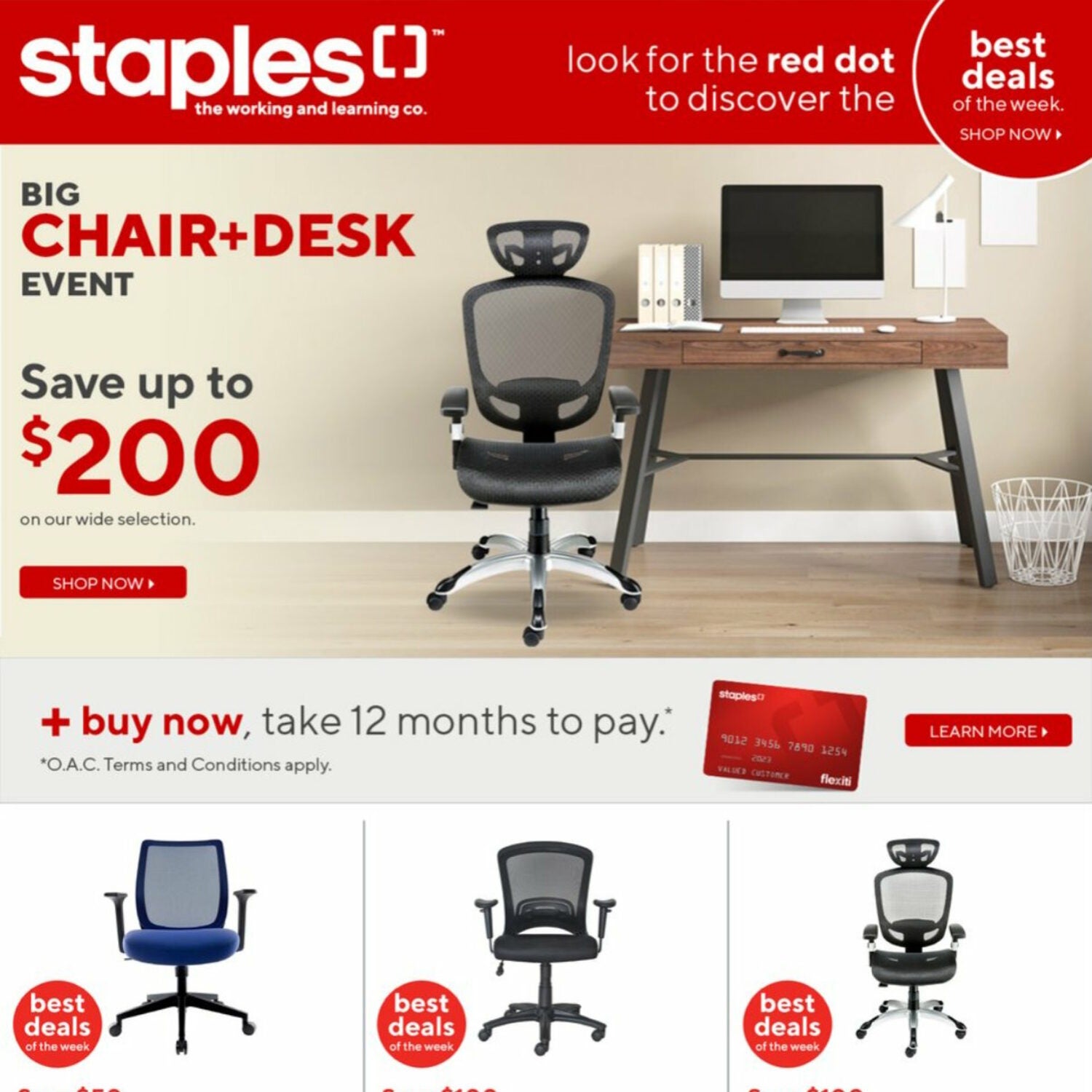 Staples Weekly Flyer - Weekly Deals - Big Chair + Desk Event - May 8 ...