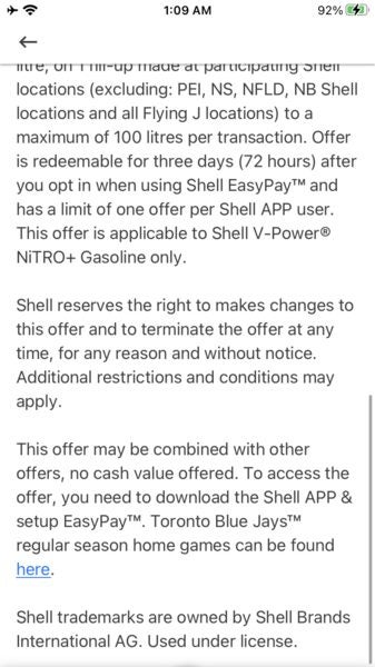 [Shell] Save 10 cents / L every Blue Jays home gameday - RedFlagDeals ...