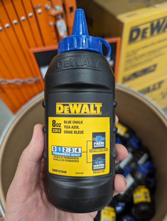 [Home Depot] DeWalt 8oz Blue Chalk - $1 - RedFlagDeals.com Forums