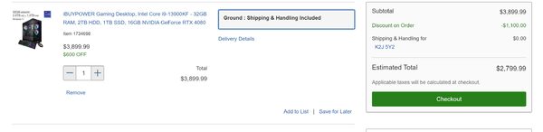 [Costco] [Warm] $2799, iBUYPOWER Gaming Desktop, Intel Core i9-13900KF ...