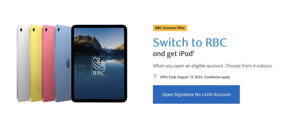 [Royal Bank] Switch to RBC and Get iPad ($499) - Offer for new clients ...